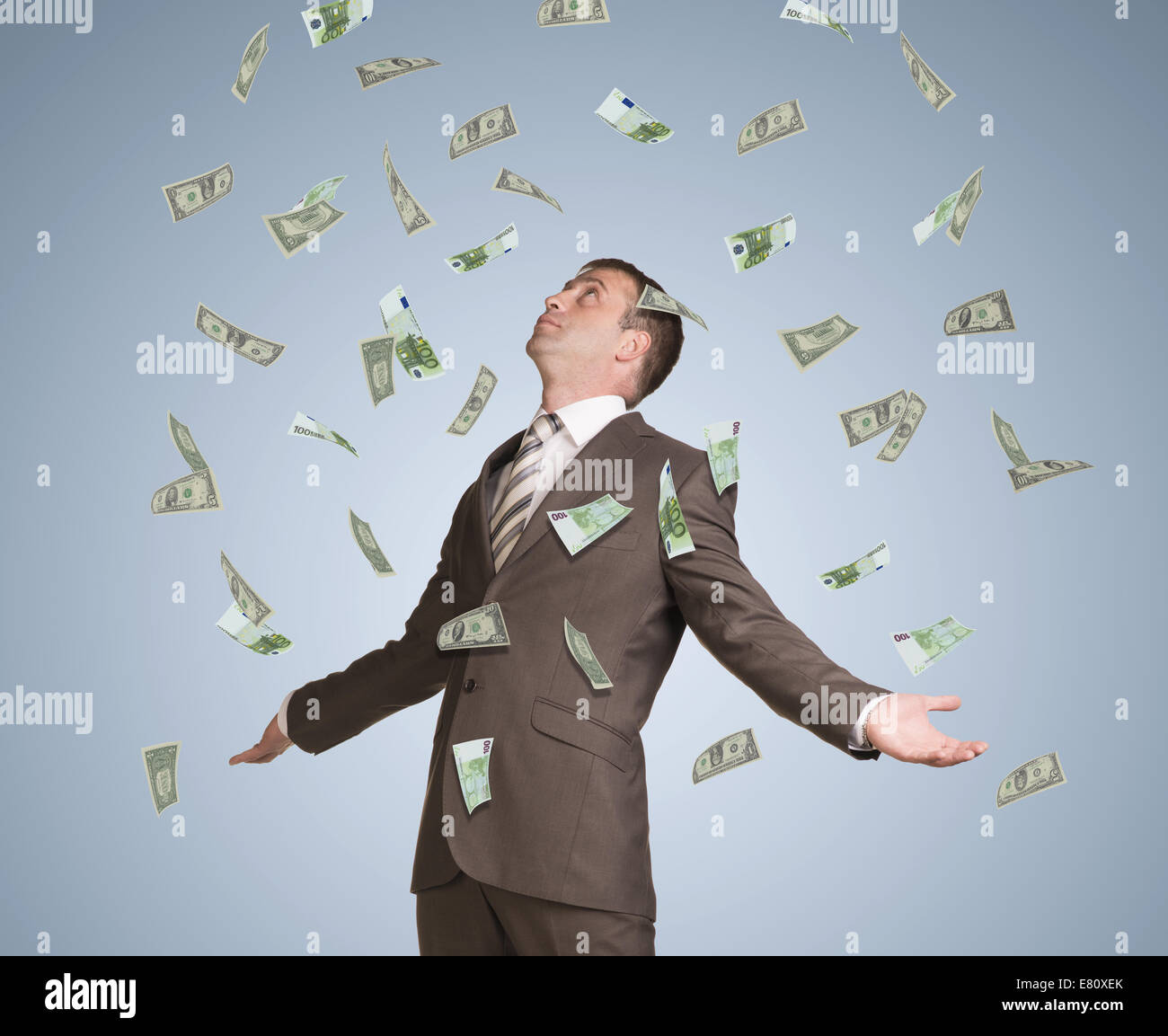 Man spread arms above hi-res stock photography and images - Alamy