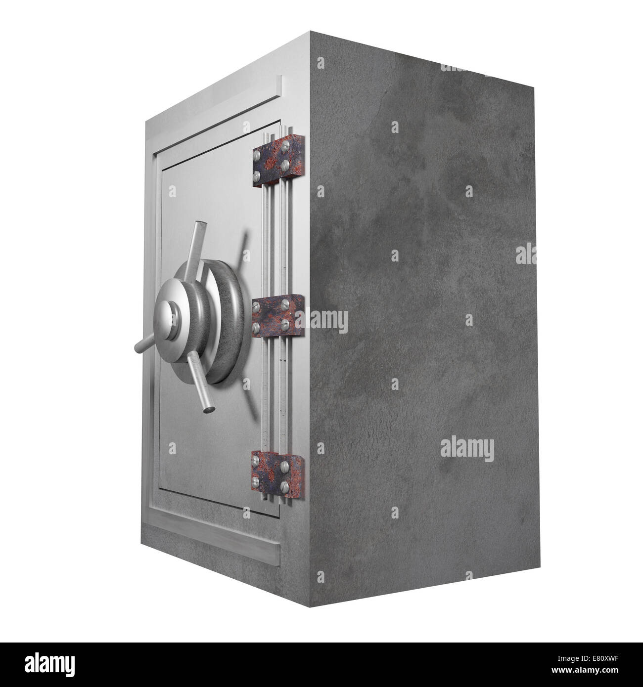 design in 3d of a security steel safe isolated on white Stock Photo - Alamy
