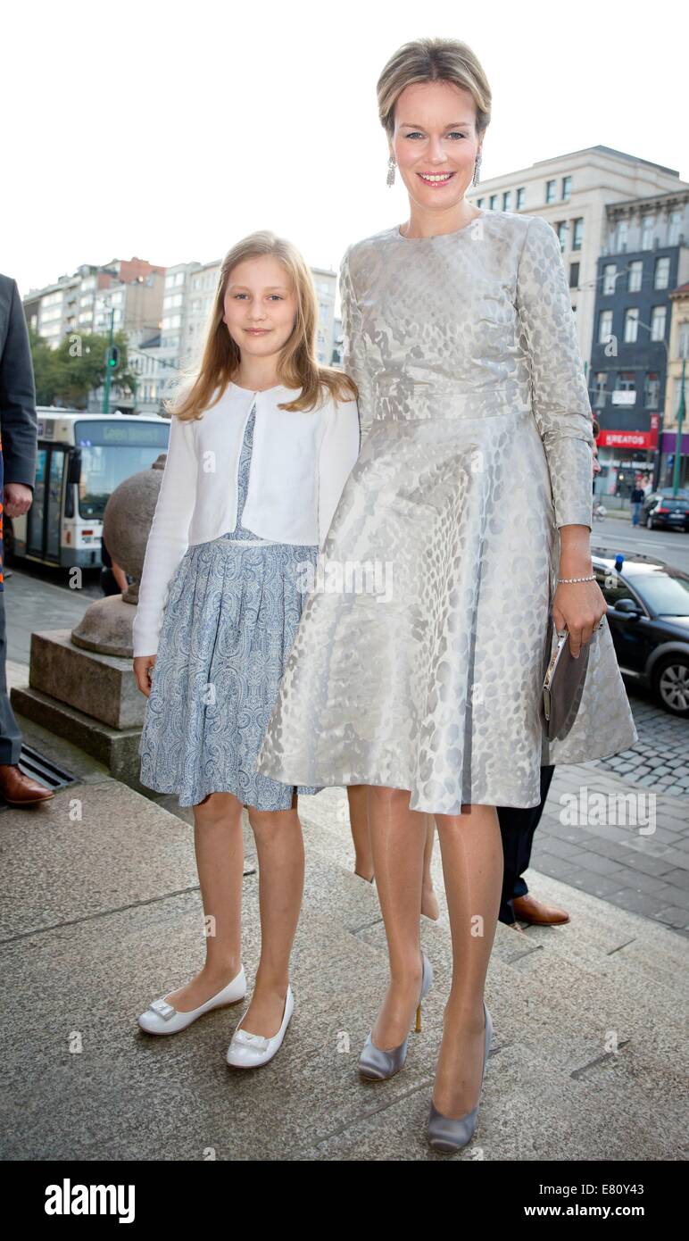 Antwerp, Belgium. 27th Sep, 2014. Queen Mathilde and Princess Elisabeth ...
