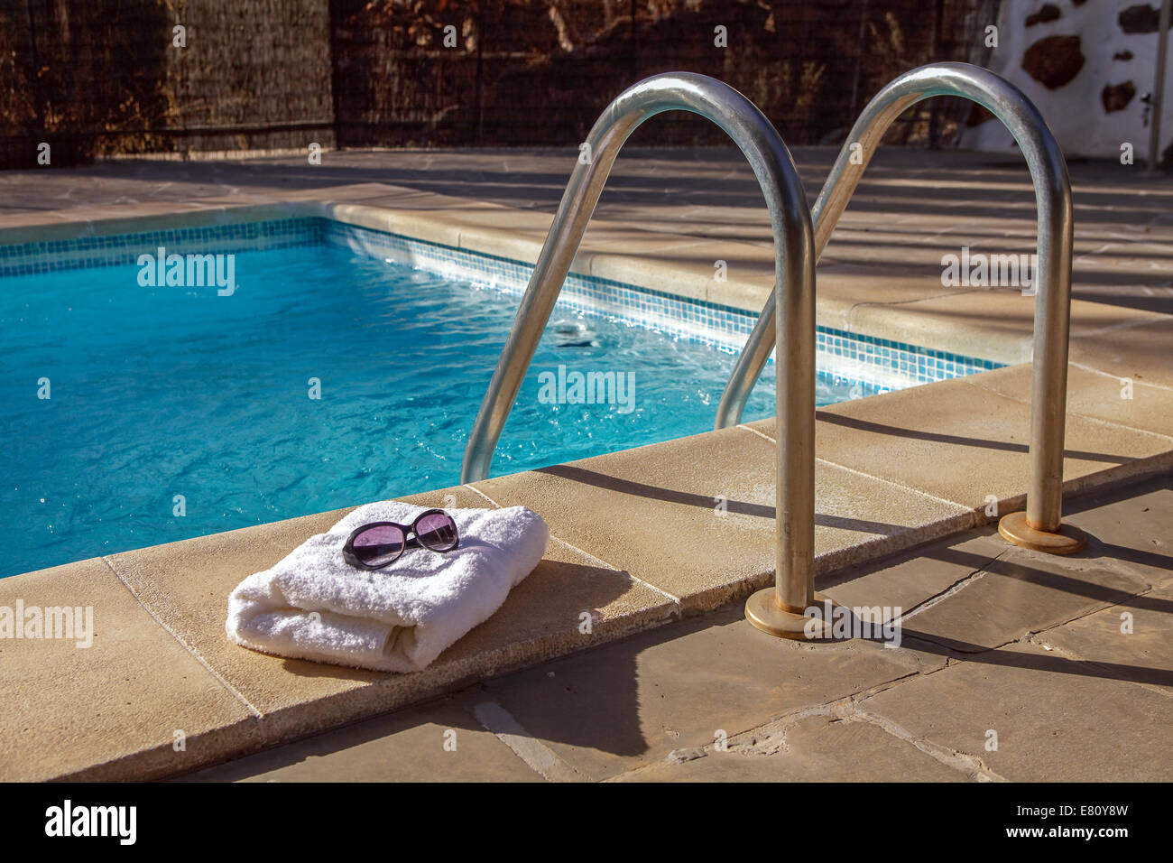 Swimming pool handrail edge hi-res stock photography and images - Alamy