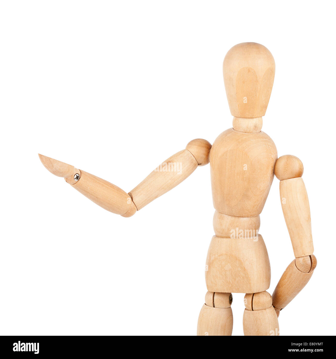 Wooden dummy isolated on a white background Stock Photo - Alamy
