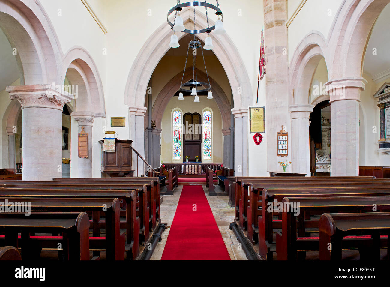 The interior of XXX Church, Lowther, Cumbria, England UK Stock Photo ...