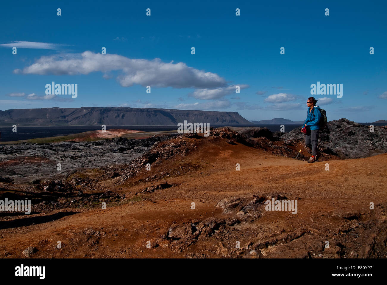 Volcanic landscape in the Krafla volcano, near Lake Mývatn. North ...