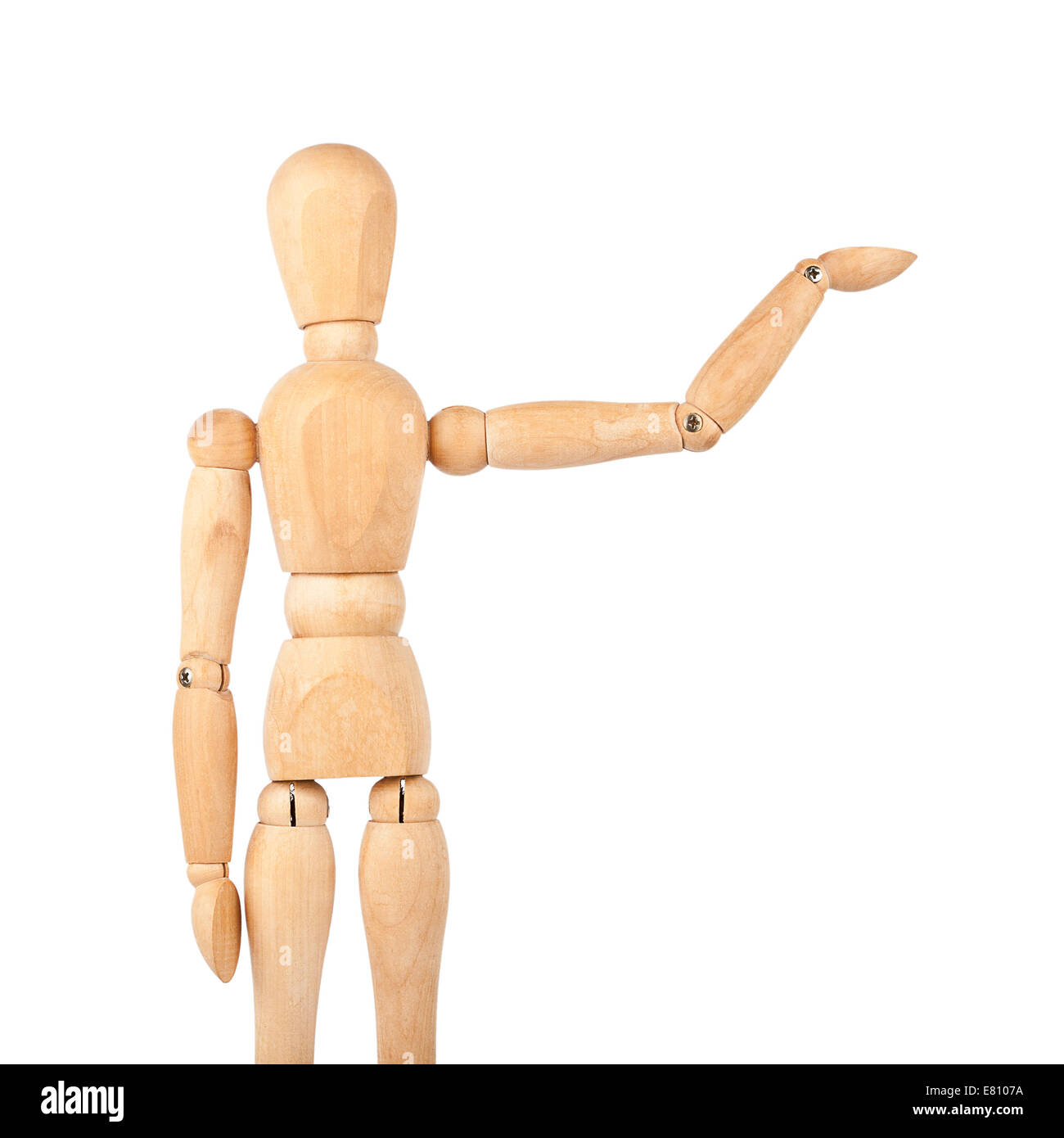 Wooden dummy isolated on a white background Stock Photo - Alamy