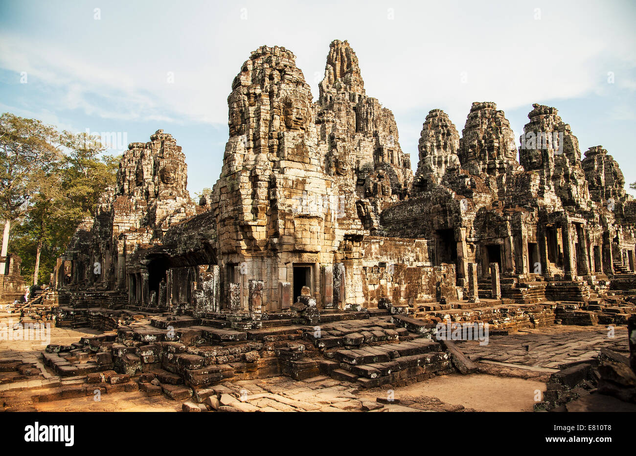 View of the Bayon, Cambodia Stock Photo - Alamy