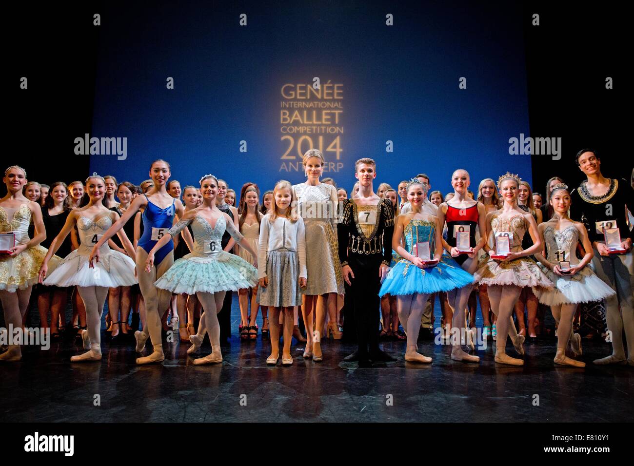 Antwerp, Belgium. 27th Sep, 2014. Queen Mathilde and Princess Elisabeth ...