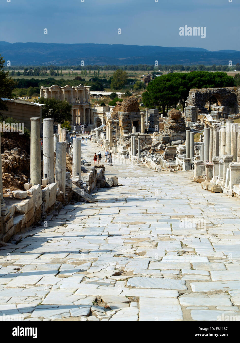 Curetes Street viewed from The Hercules Gate at Ephesus on the South ...