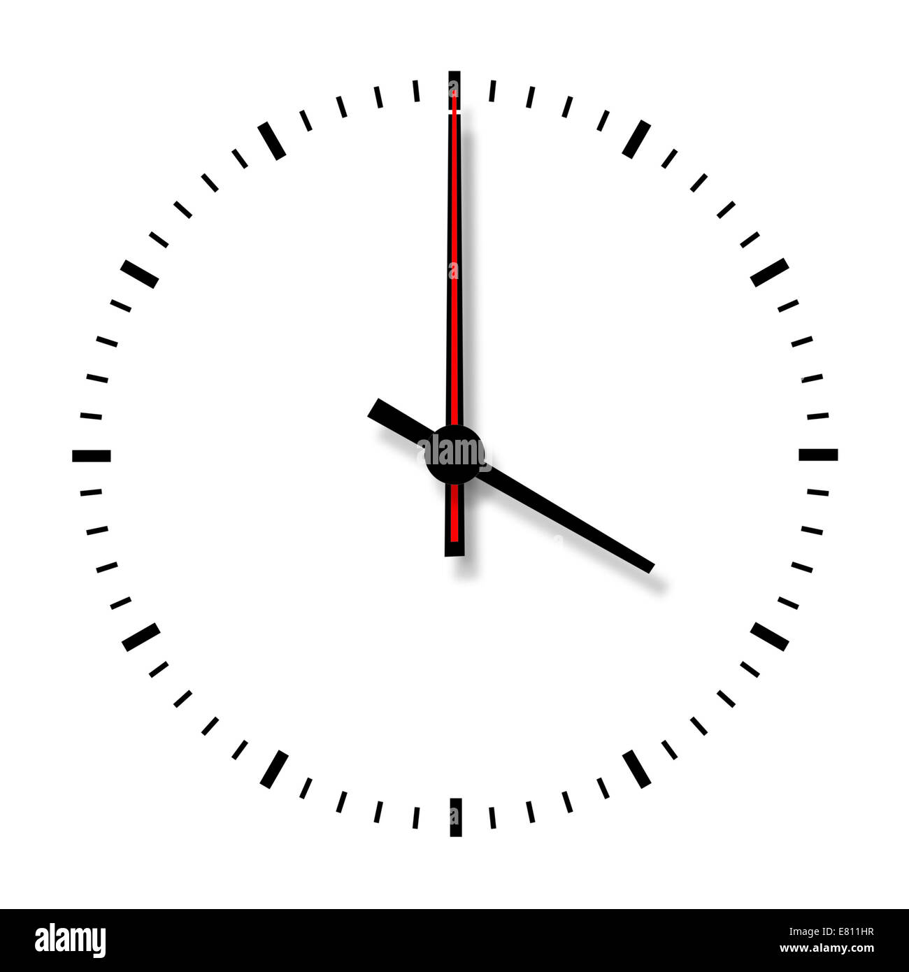 Clock without numbers isolated on white background. Closeup Stock Photo ...