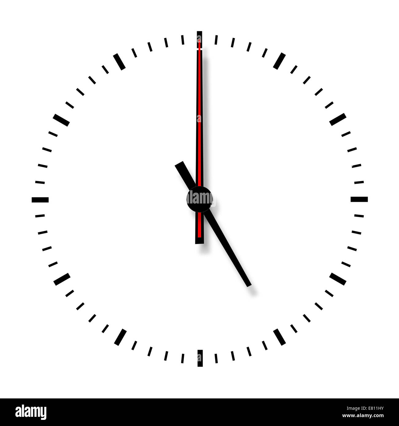 Clock without numbers isolated on white background. Closeup Stock Photo ...