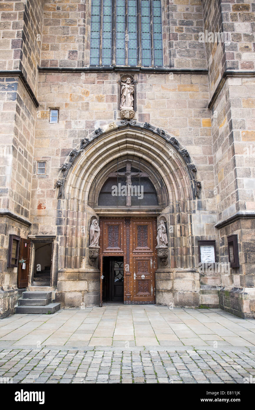 Gothic Cathedral of Saint Bartholomew in Plzen, Western Bohemia, Czech ...