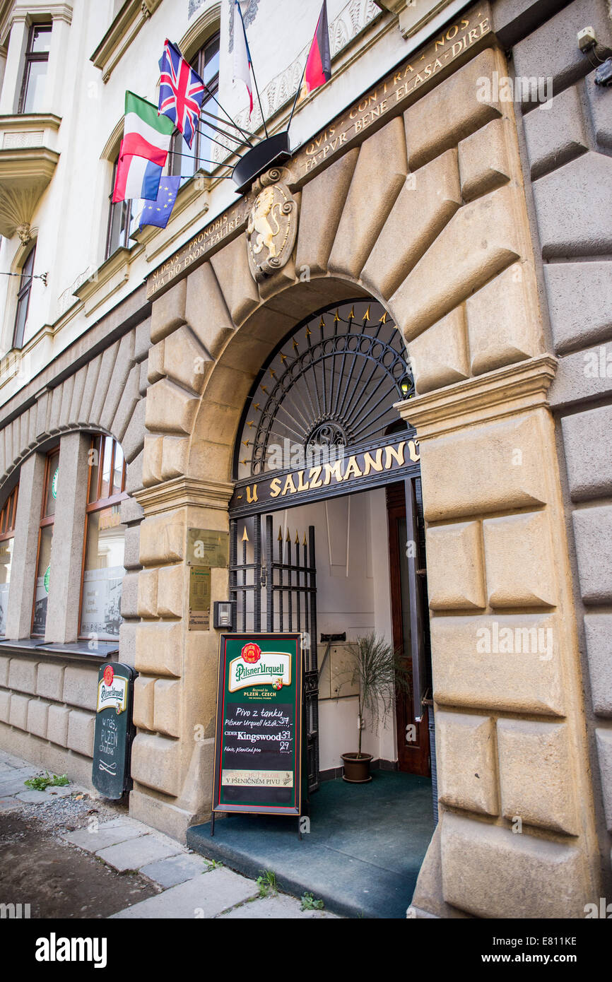 famous tavern, pub U Salzmannu, from where the fame of the famous ...