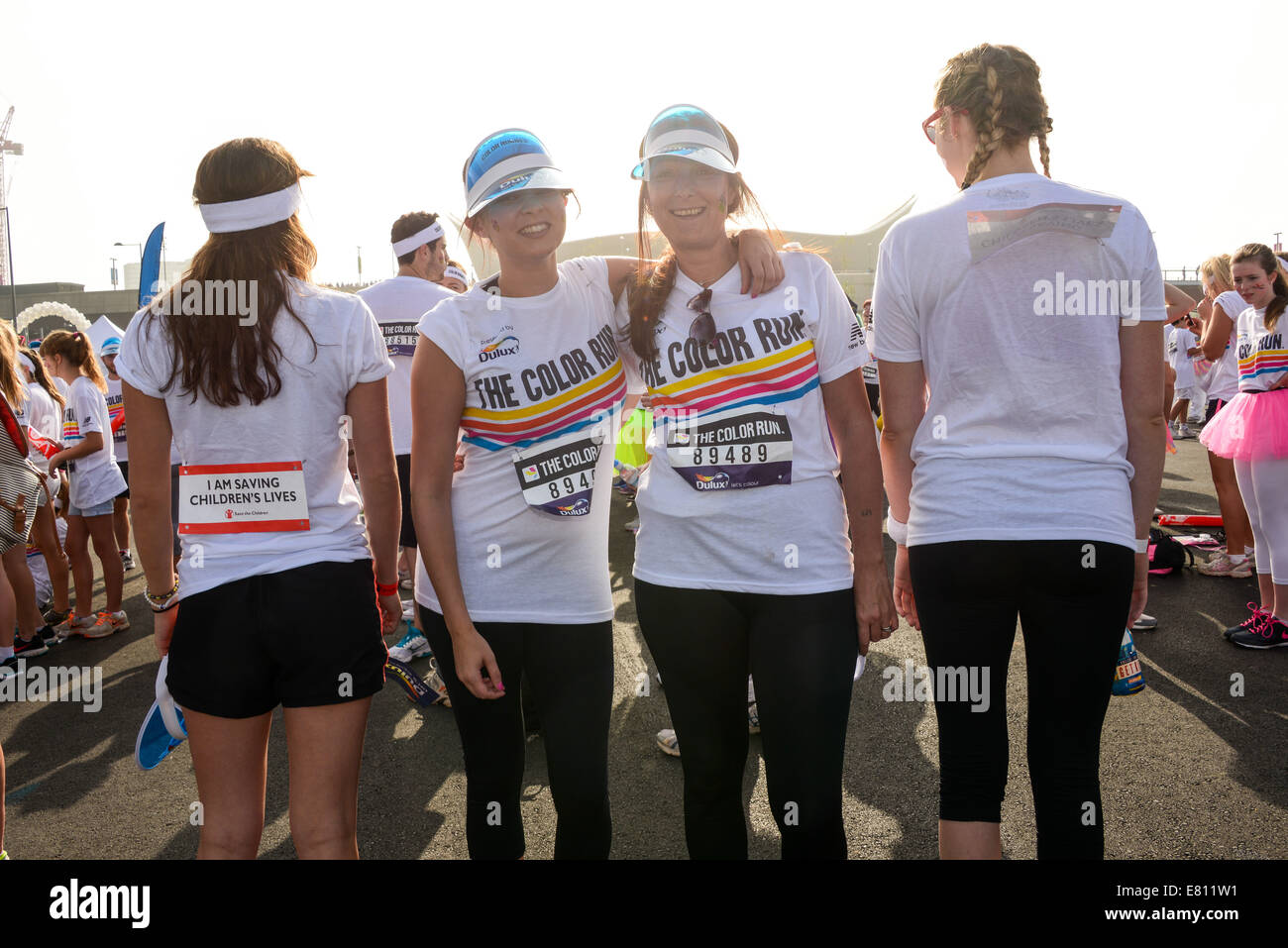 London, UK, 28th Sept, 2014. Hundreds of runners took part in the Color ...
