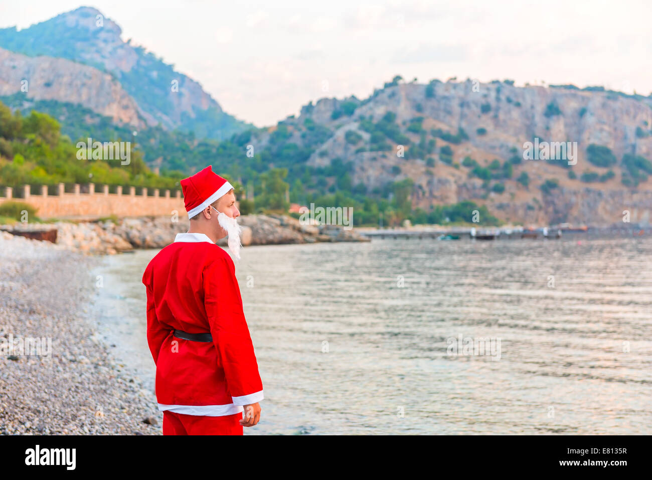 Santa Claus in the summer sea Stock Photo - Alamy