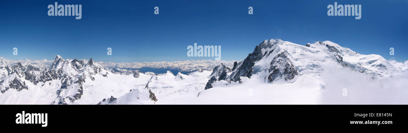 panoramic view of Chamonix Mont Blanc in France Stock Photo - Alamy