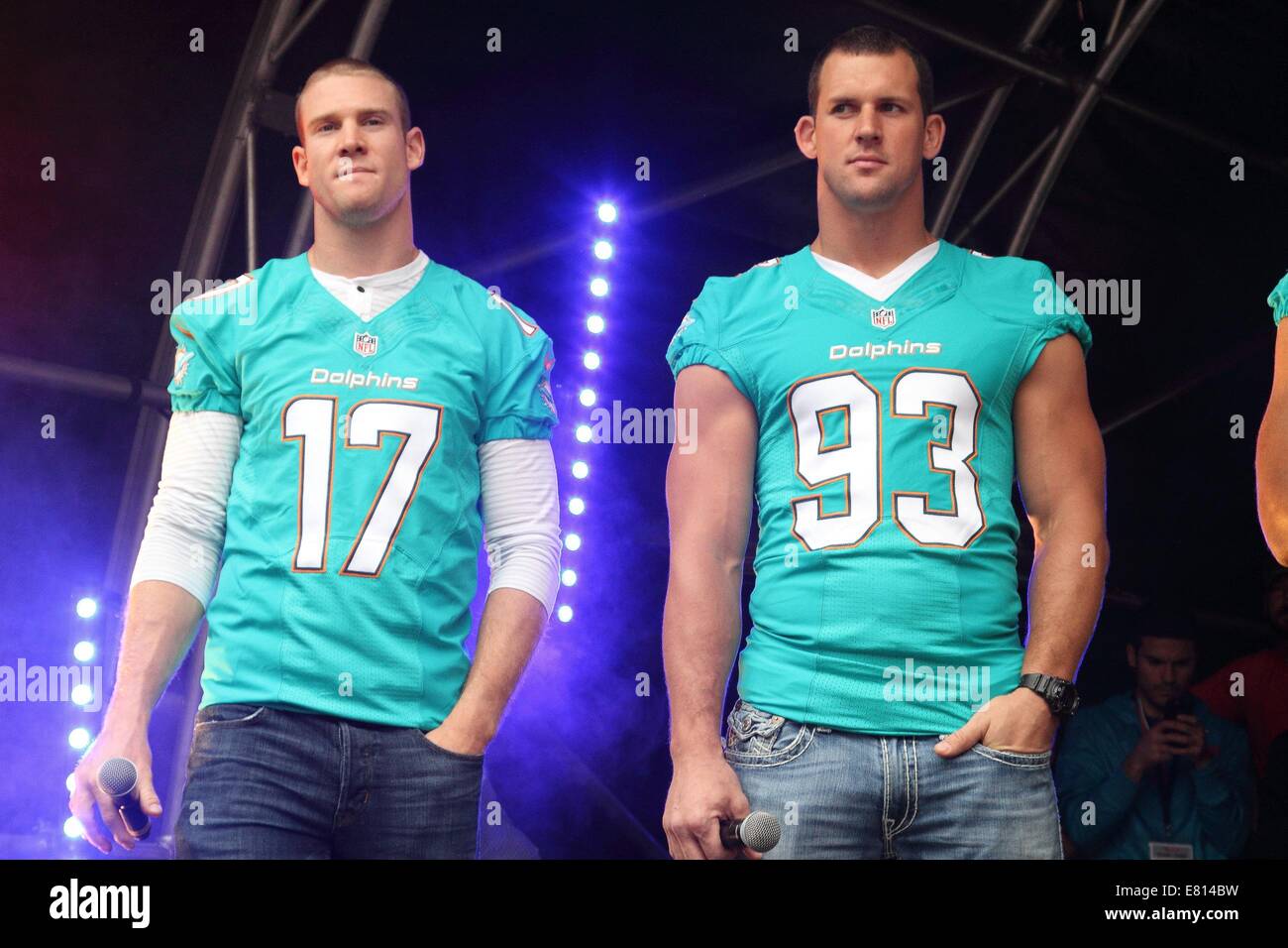 London, UK. 27th September, 2014. Miami Dolphins' Quarterback Ryan ...