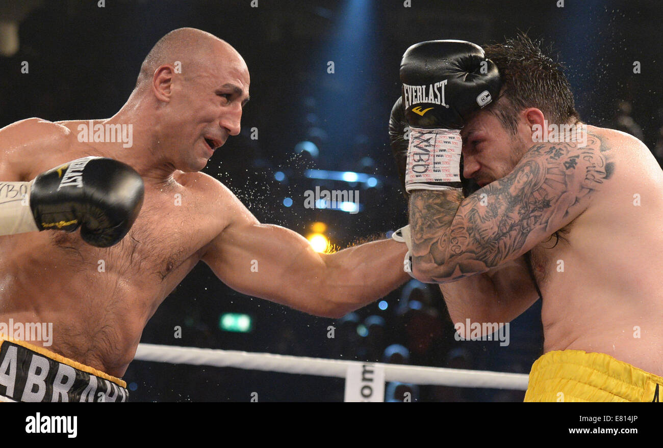 German boxer Arthur Abraham (R) boxes against his challenger Paul Smith ...