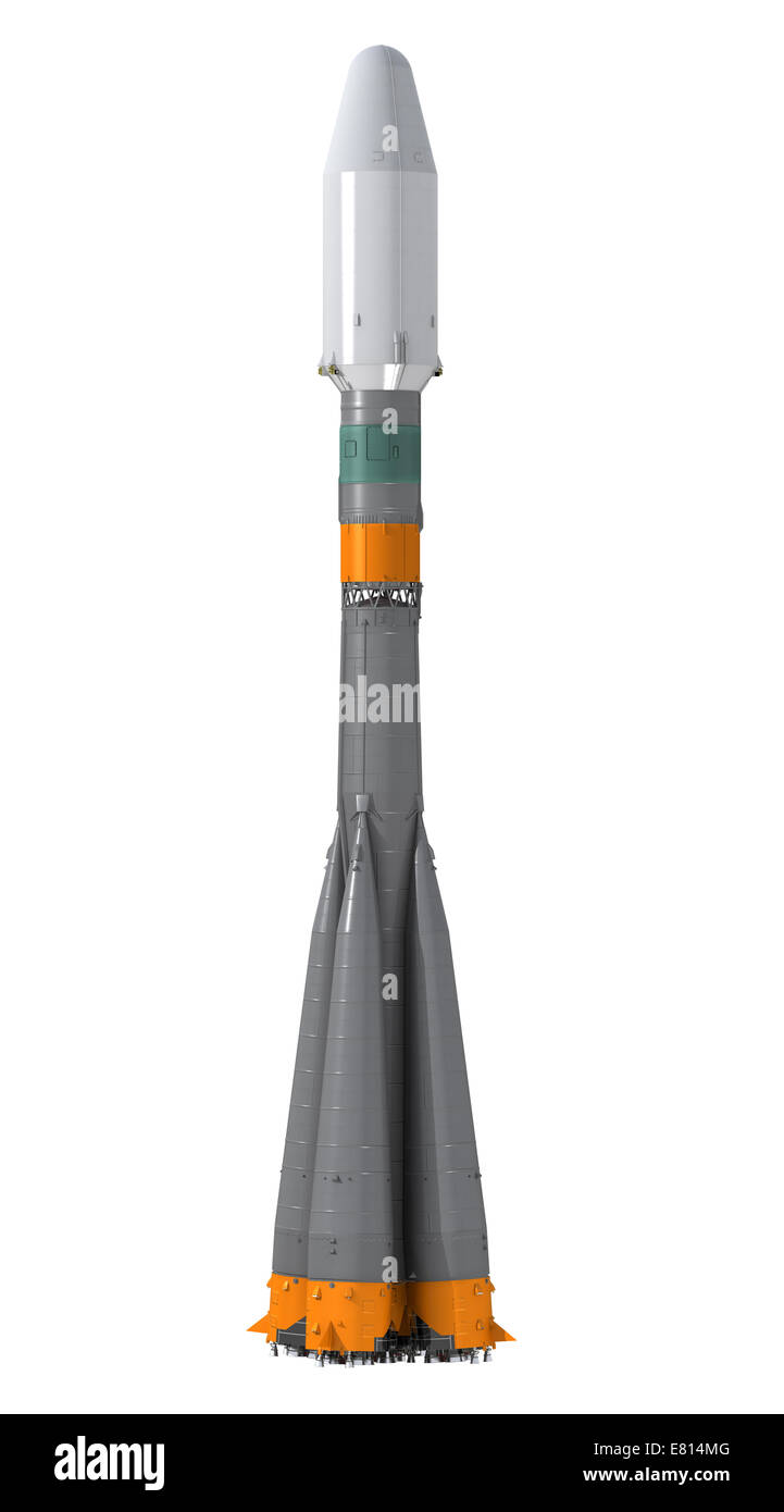 Carrier rocket "Soyuz-2". 3D Model Stock Photo - Alamy