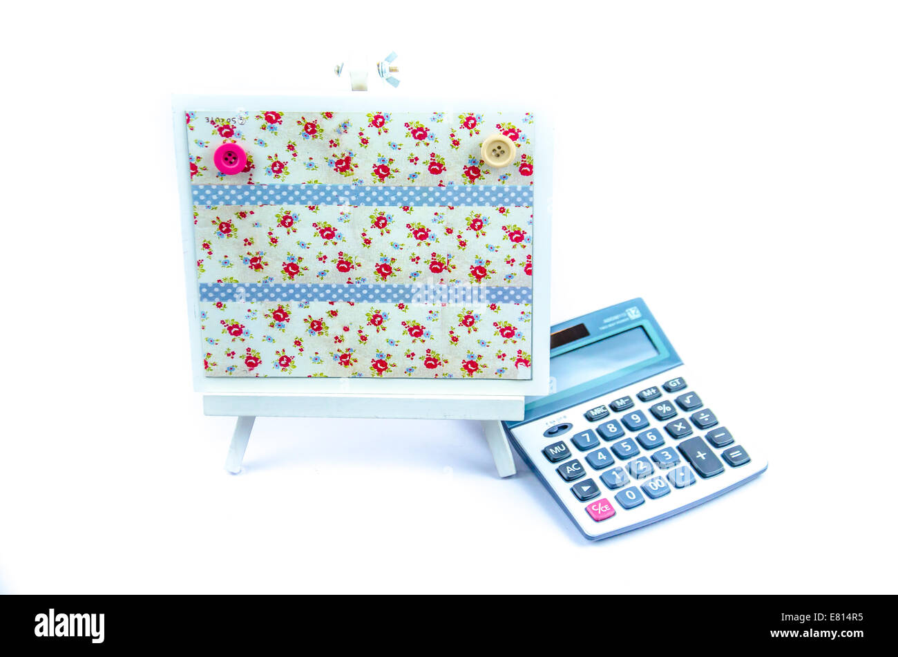 bulletin notice board with copy space on white background Stock Photo ...