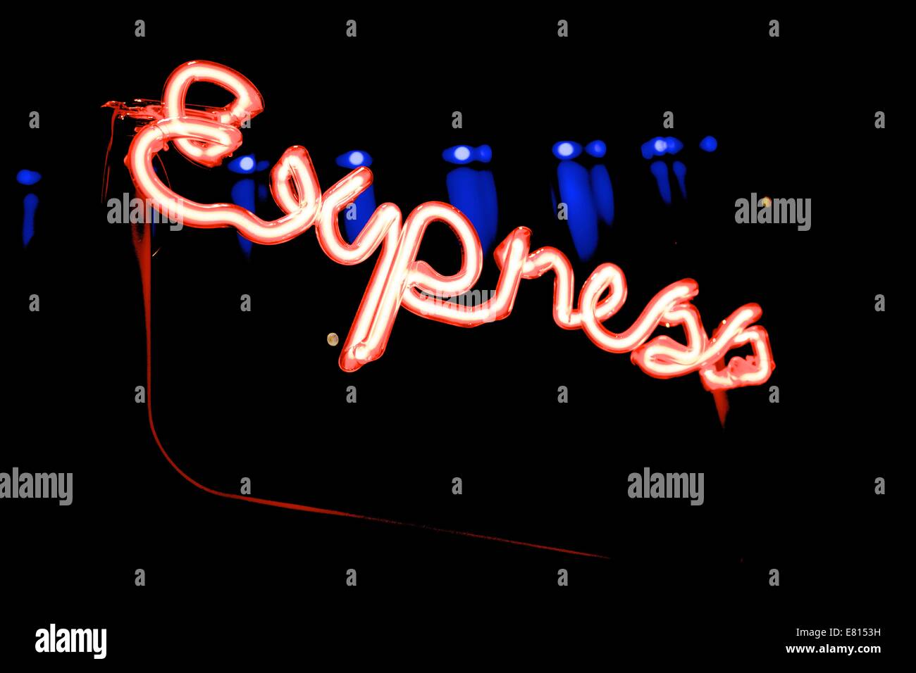 Neon sign open cafe hi-res stock photography and images - Alamy