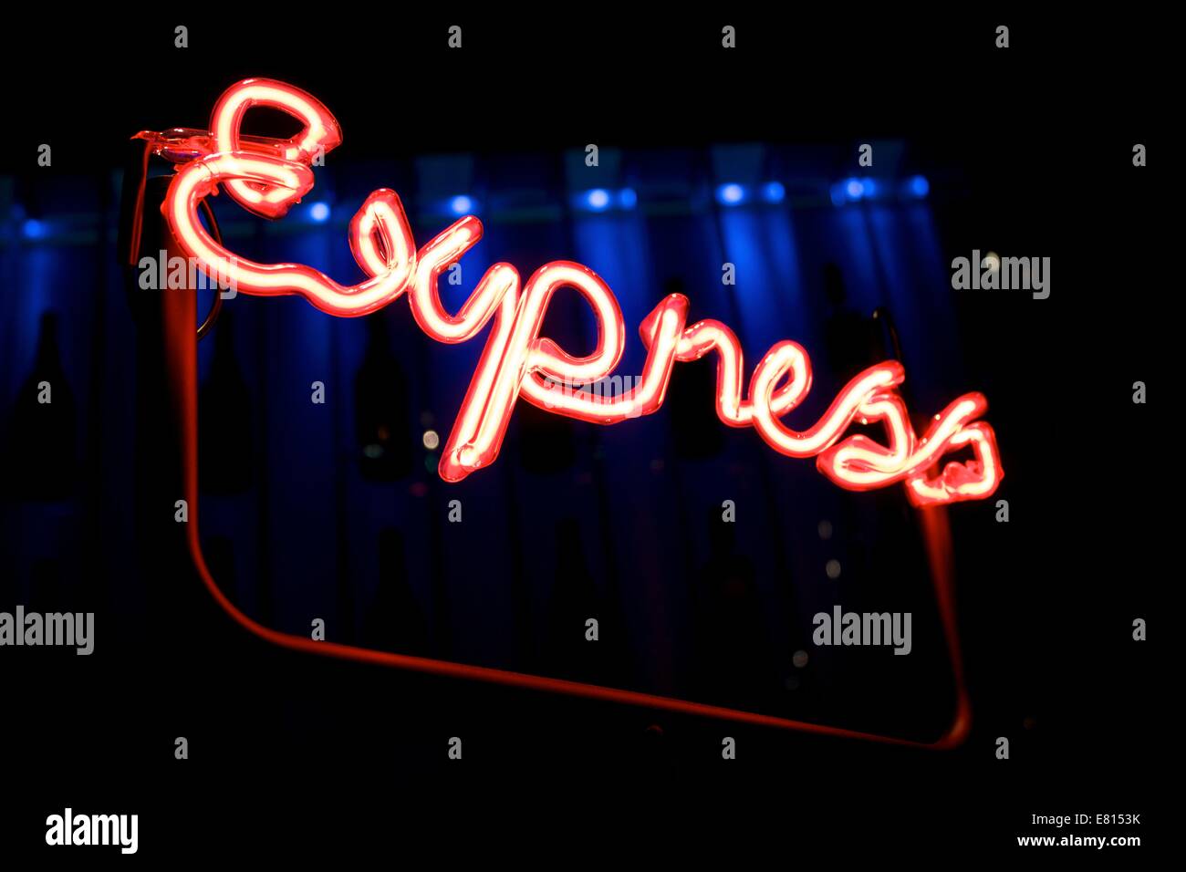 Express Neon sign Stock Photo - Alamy
