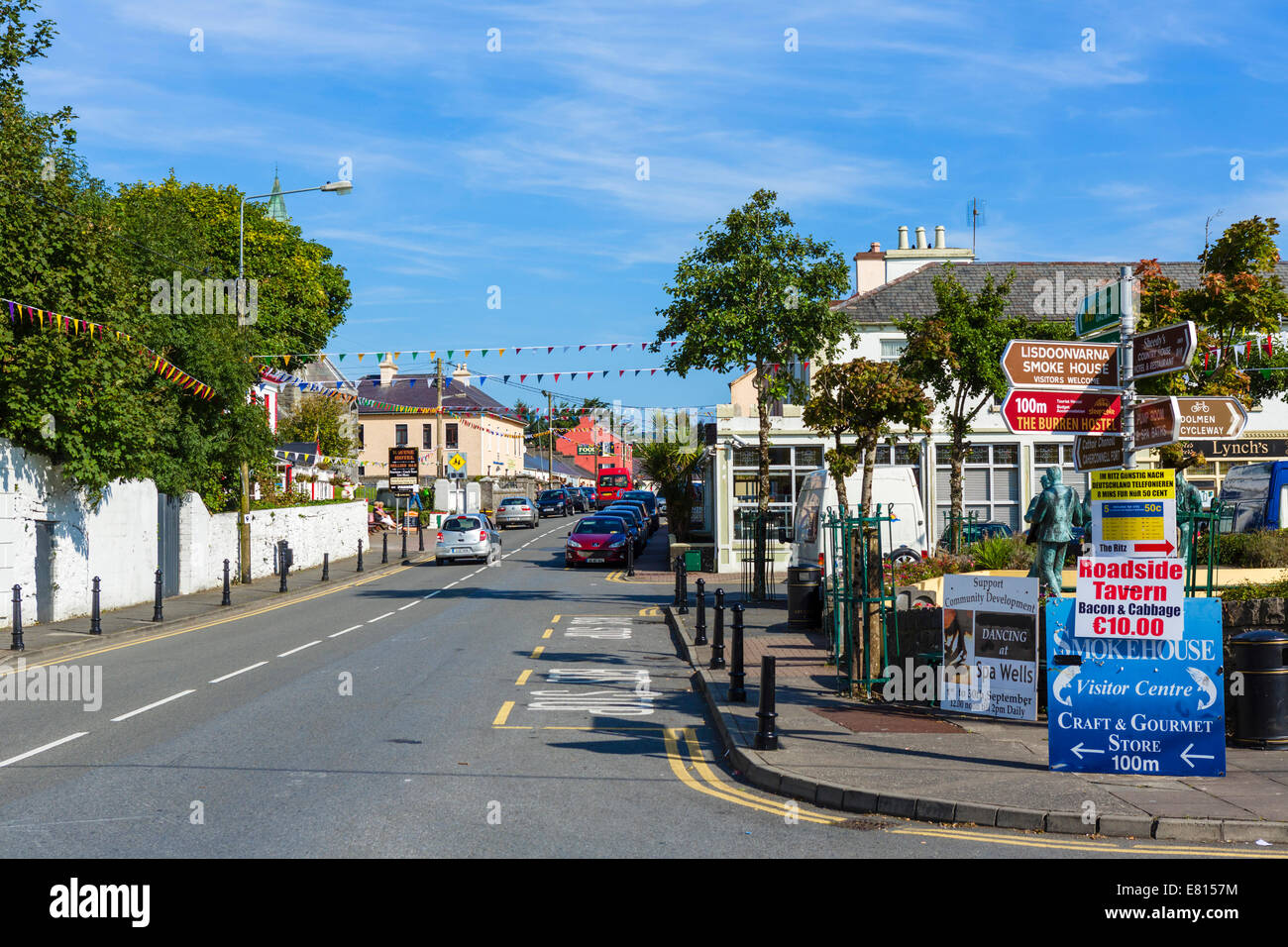 Main Street in Lisdoonvarna, County Clare, Ireland - the town is famous ...