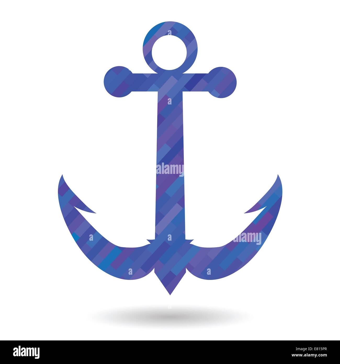 colorful illustration with anchor icon on a white background Stock ...