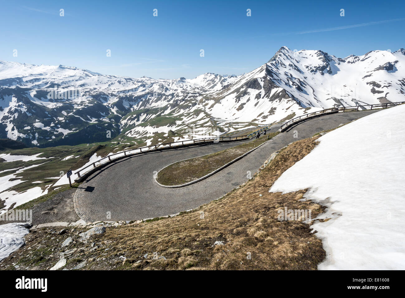 Mountain pass of the Grossglockner High Alpine Road in Austria Stock ...