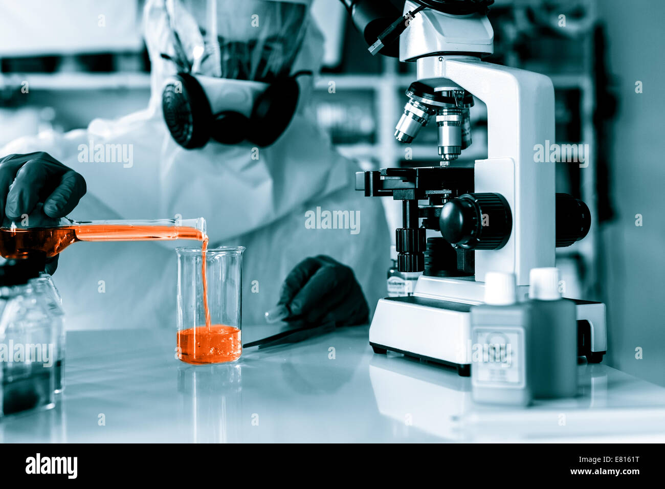 laboratory analysis of contaminated radioactive water Stock Photo - Alamy