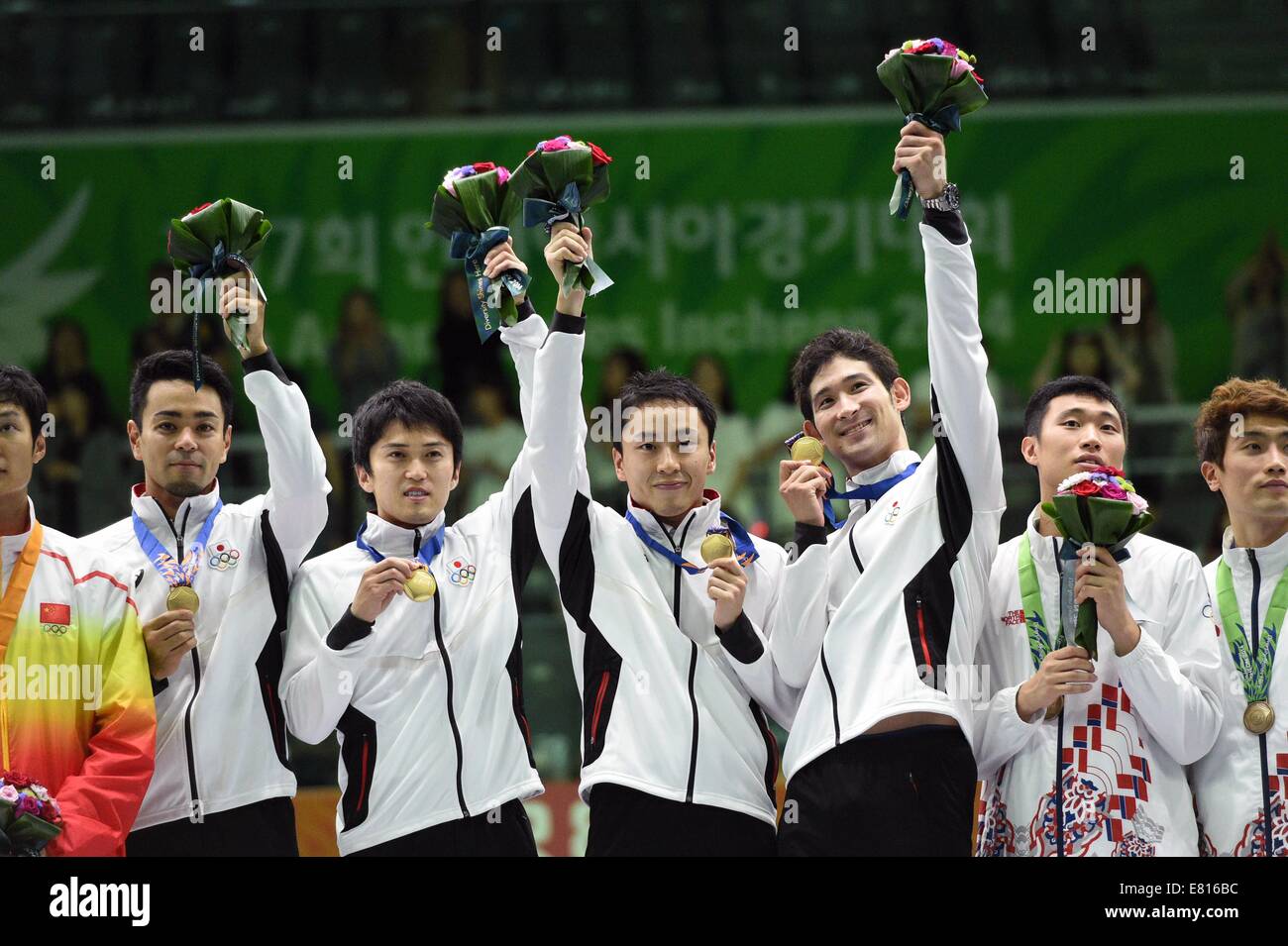 Incheon, South Korea. 25th Sep, 2014. Japan team group (JPN) Fencing ...