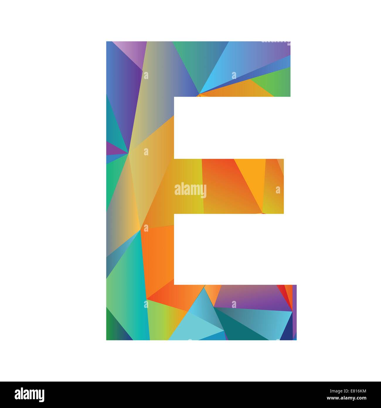 illustration with letter of different colors on a white background ...