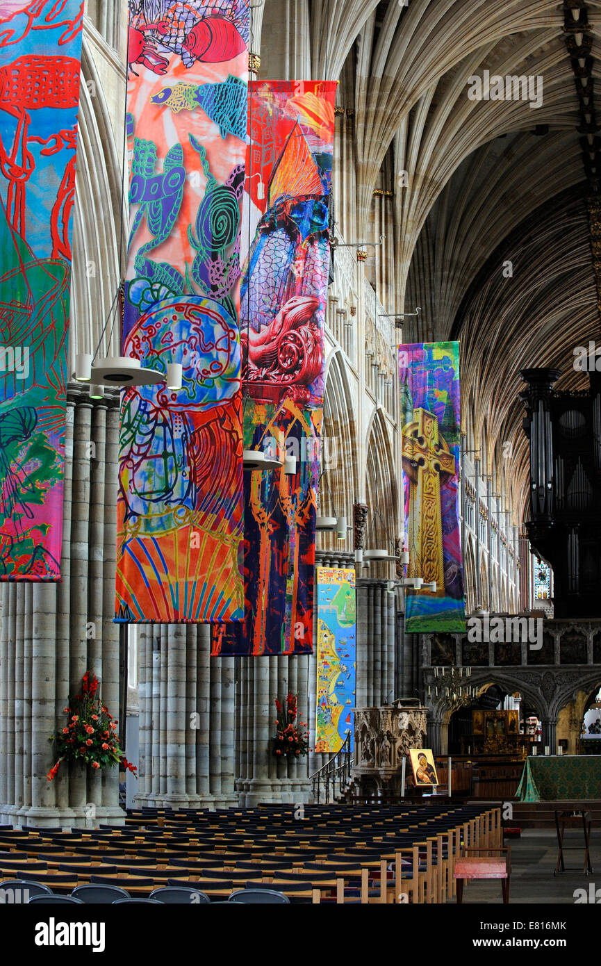 The interior of Exeter Cathedral in Devon, England Stock Photo - Alamy