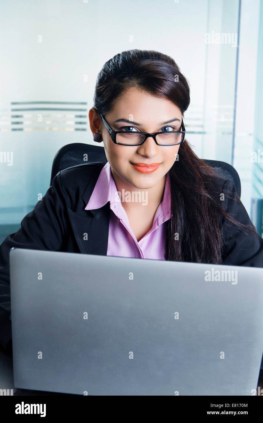 indian Business Woman Office Work Stock Photo - Alamy