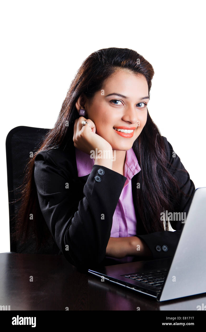 indian Business Woman Office Work Stock Photo - Alamy