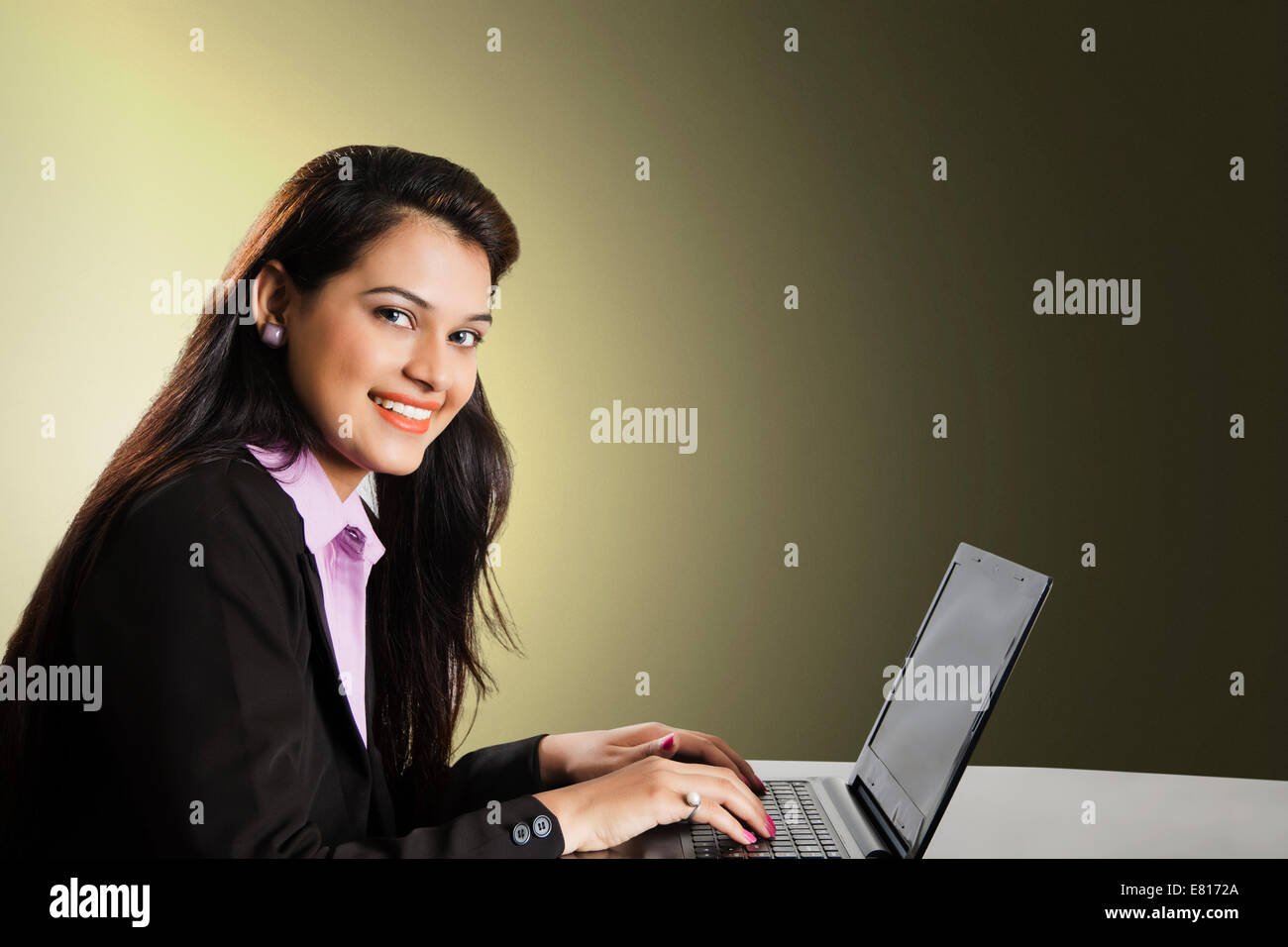 indian Business Woman Office Work Stock Photo - Alamy