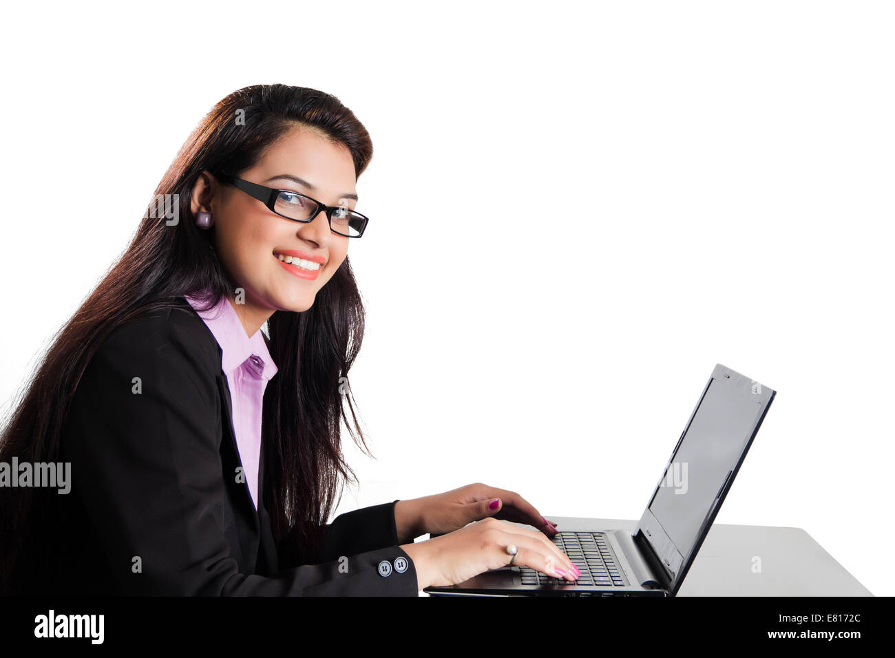 indian Business Woman Office Work Stock Photo - Alamy