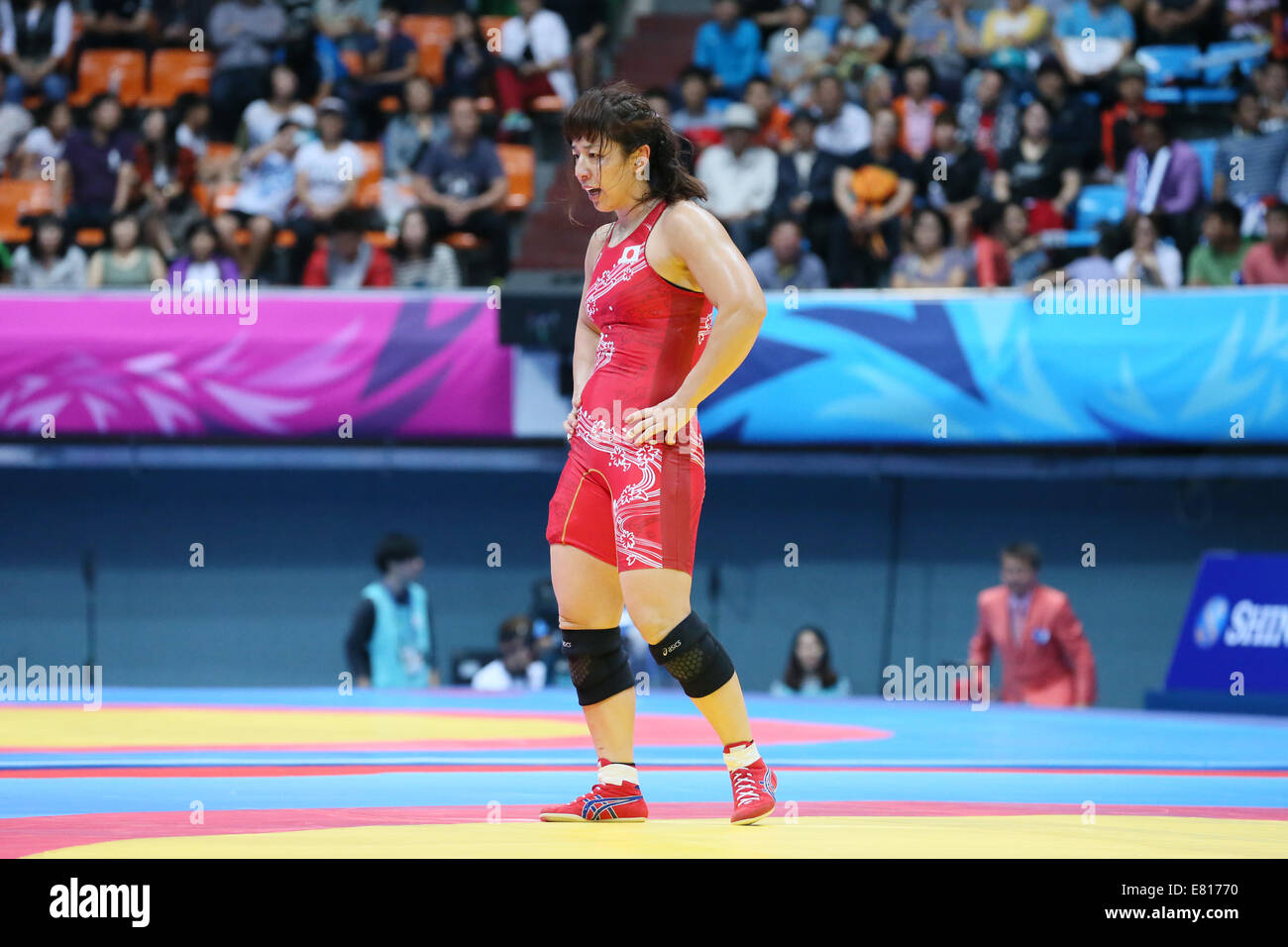 Incheon, South Korea. 28th Sep, 2014. Kyoko Hamaguchi (JPN) Wrestling ...