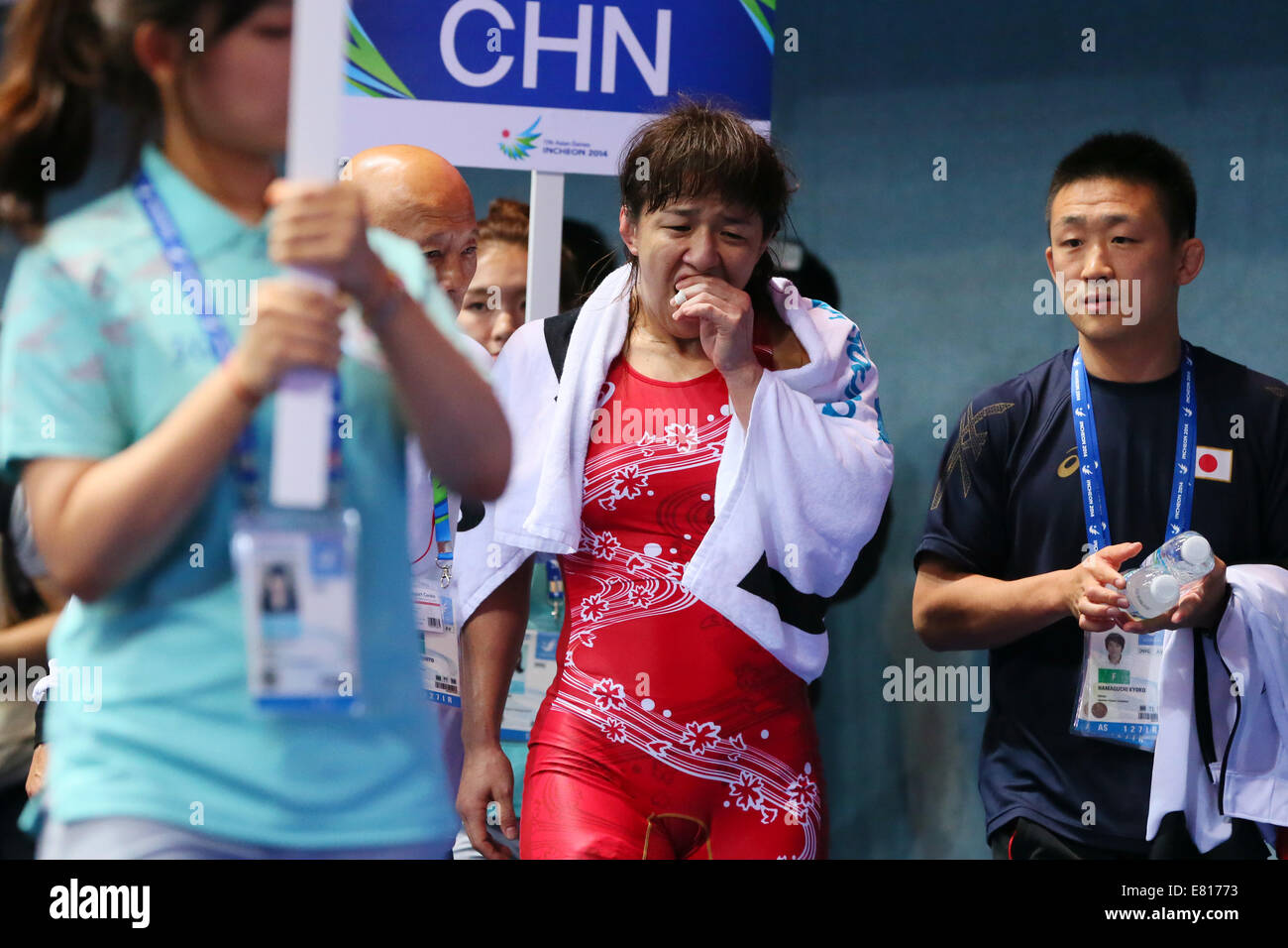 Incheon, South Korea. 28th Sep, 2014. Kyoko Hamaguchi (JPN) Wrestling ...