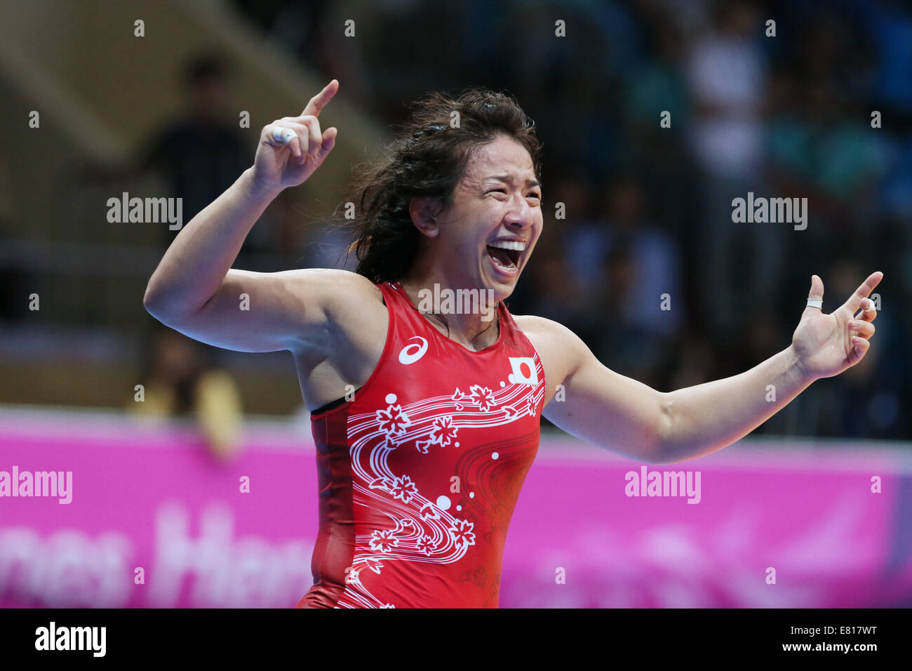 Incheon, South Korea. 28th Sep, 2014. Kyoko Hamaguchi (JPN) Wrestling ...