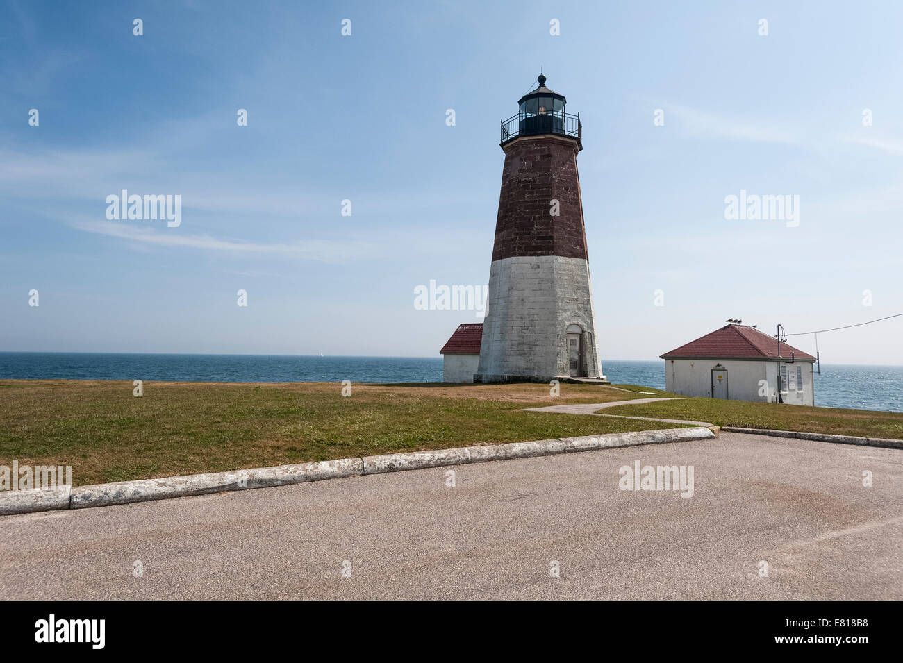 Point Judith Lighthouse Rhode Island Historic USA Stock Photo - Alamy