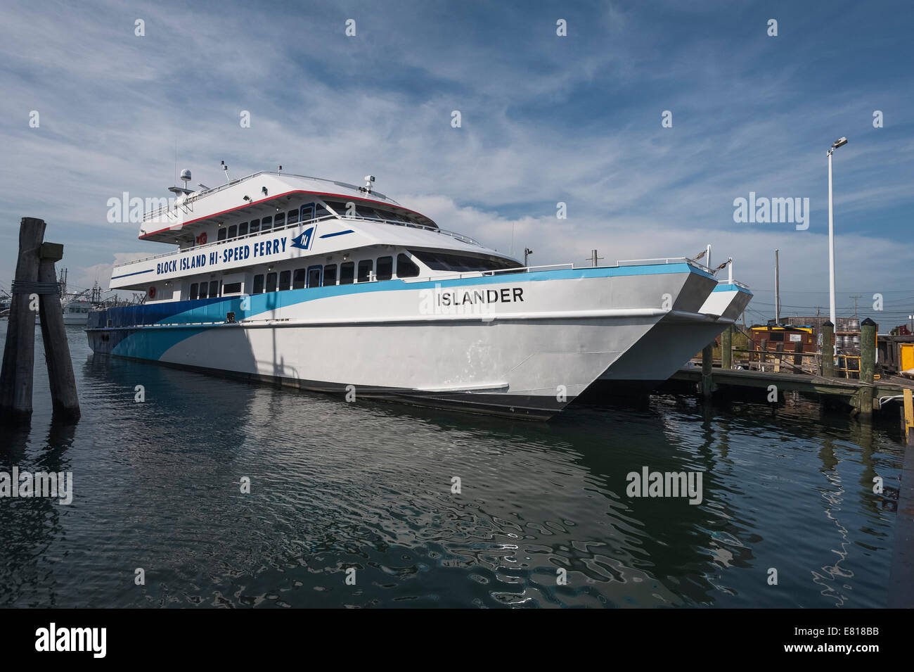 The Block Island Hi-Speed Ferry located in Narragansett, Rhode Island ...
