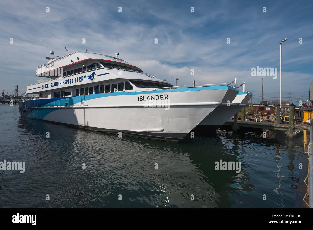 The Block Island Hi-Speed Ferry located in Narragansett, Rhode Island ...