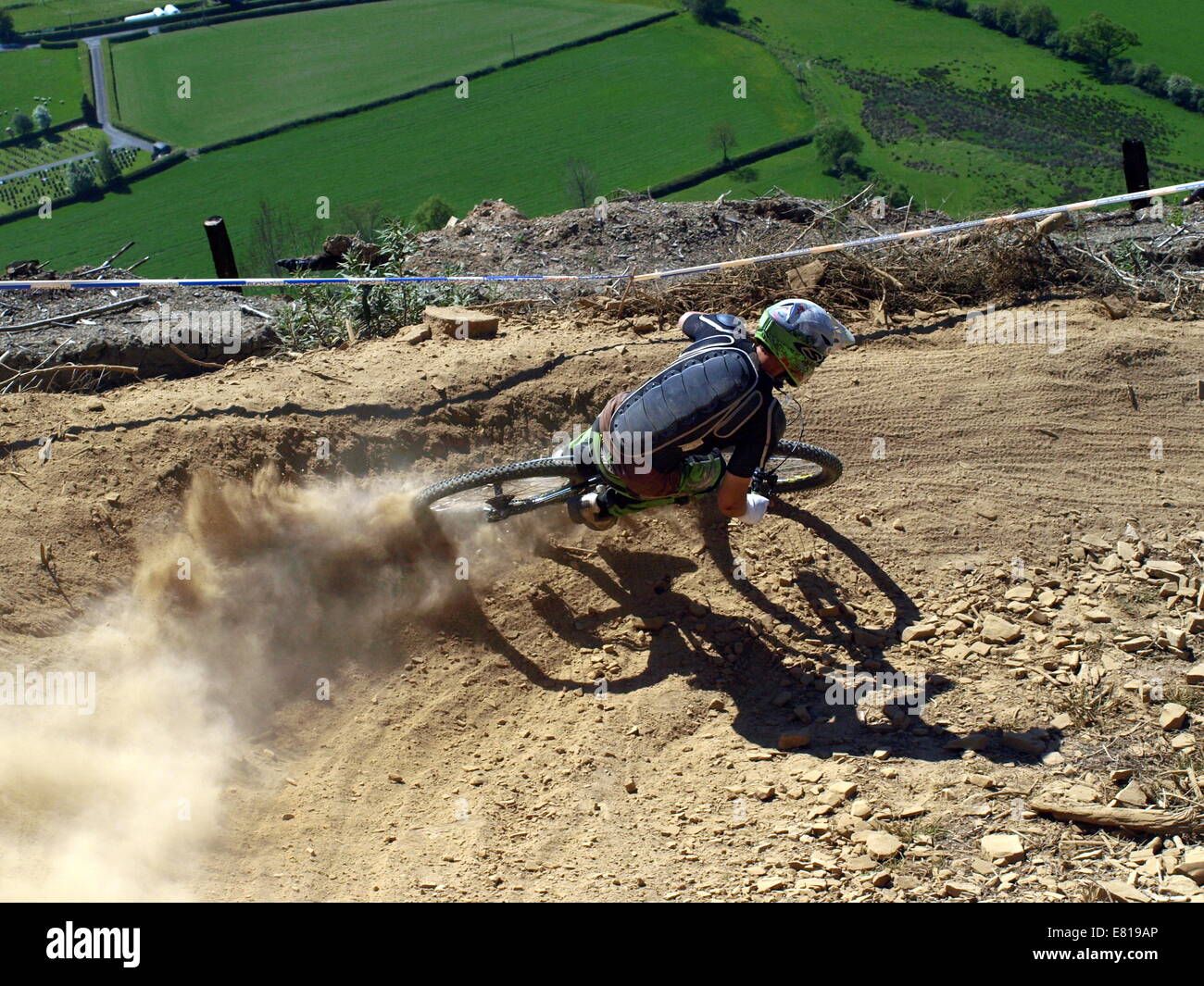 Downhill Mountain Bike Shadow High Resolution Stock Photography and ...