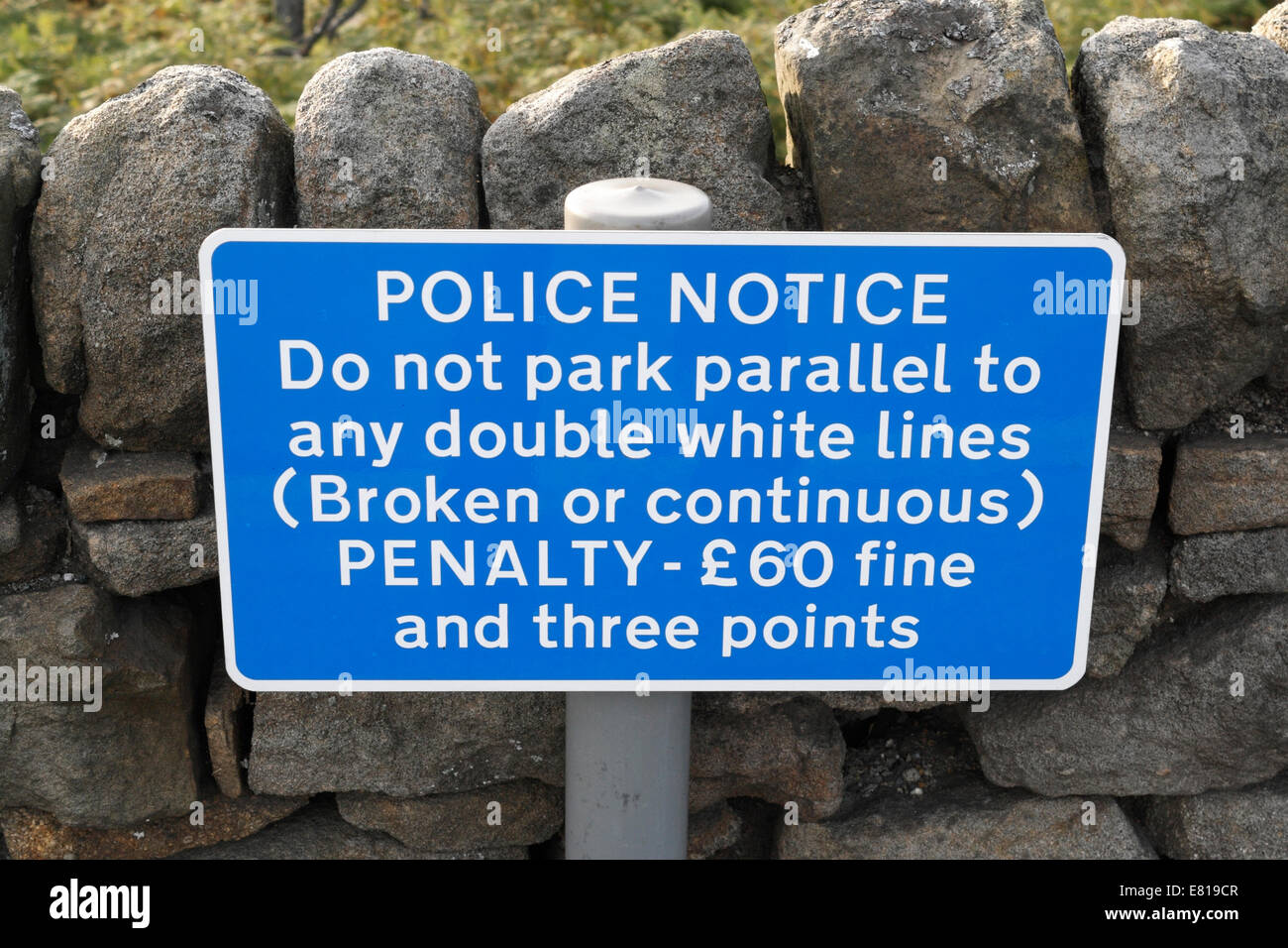 Police notice for motorists Stock Photo - Alamy