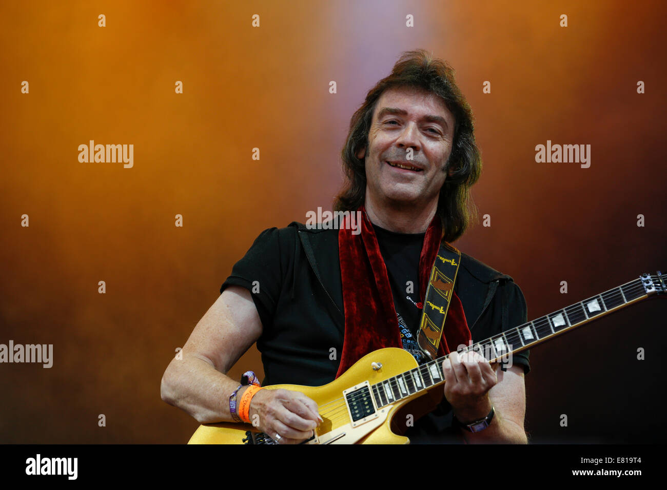 Steve Hackett, former lead guitarist with Genesis, playing guitar at ...