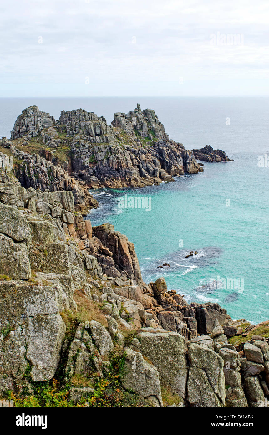 Treryn Dinas cliffs near Treen in Cornwall, UK Stock Photo - Alamy