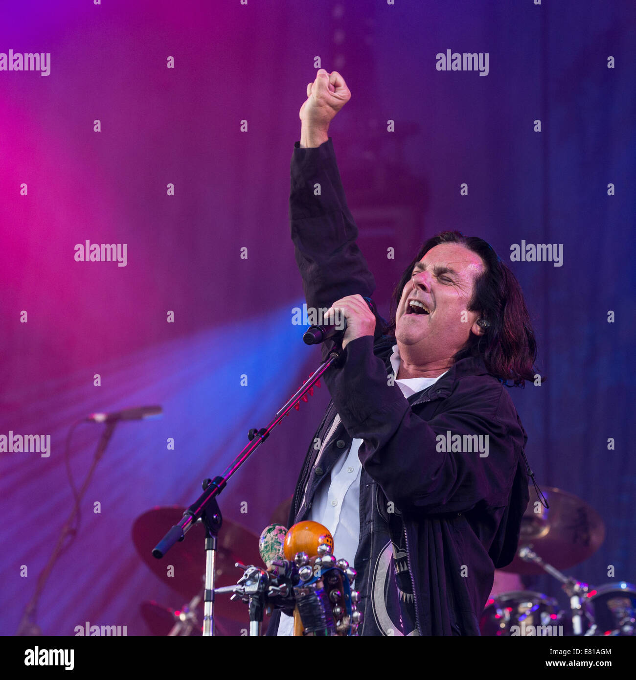 Steve 'H' Hogarth, lead singer of Marillion on stage at Fairport's ...