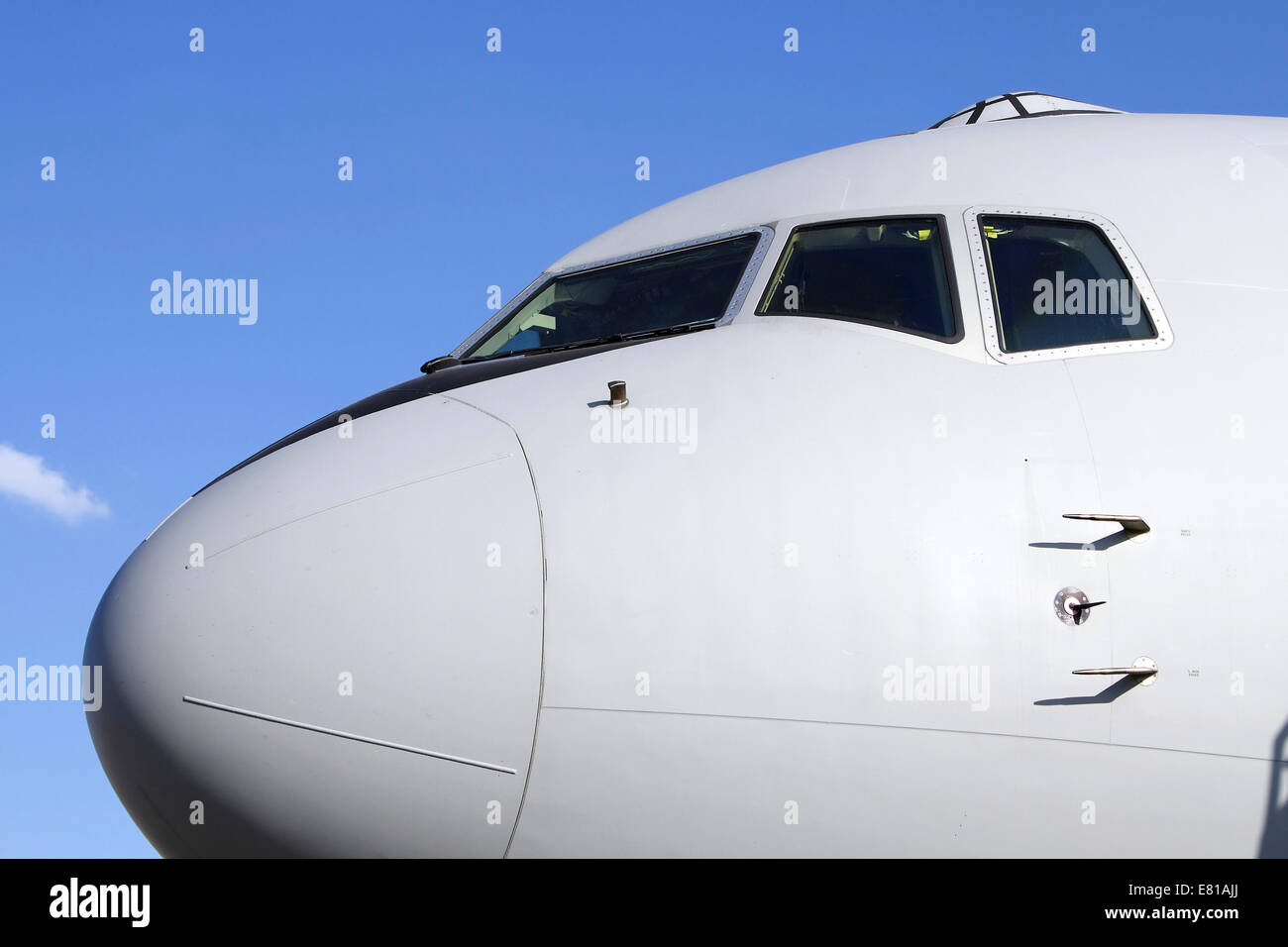 Close-up view of the nose cone of an Italian Air Force KC-767A Tanker ...