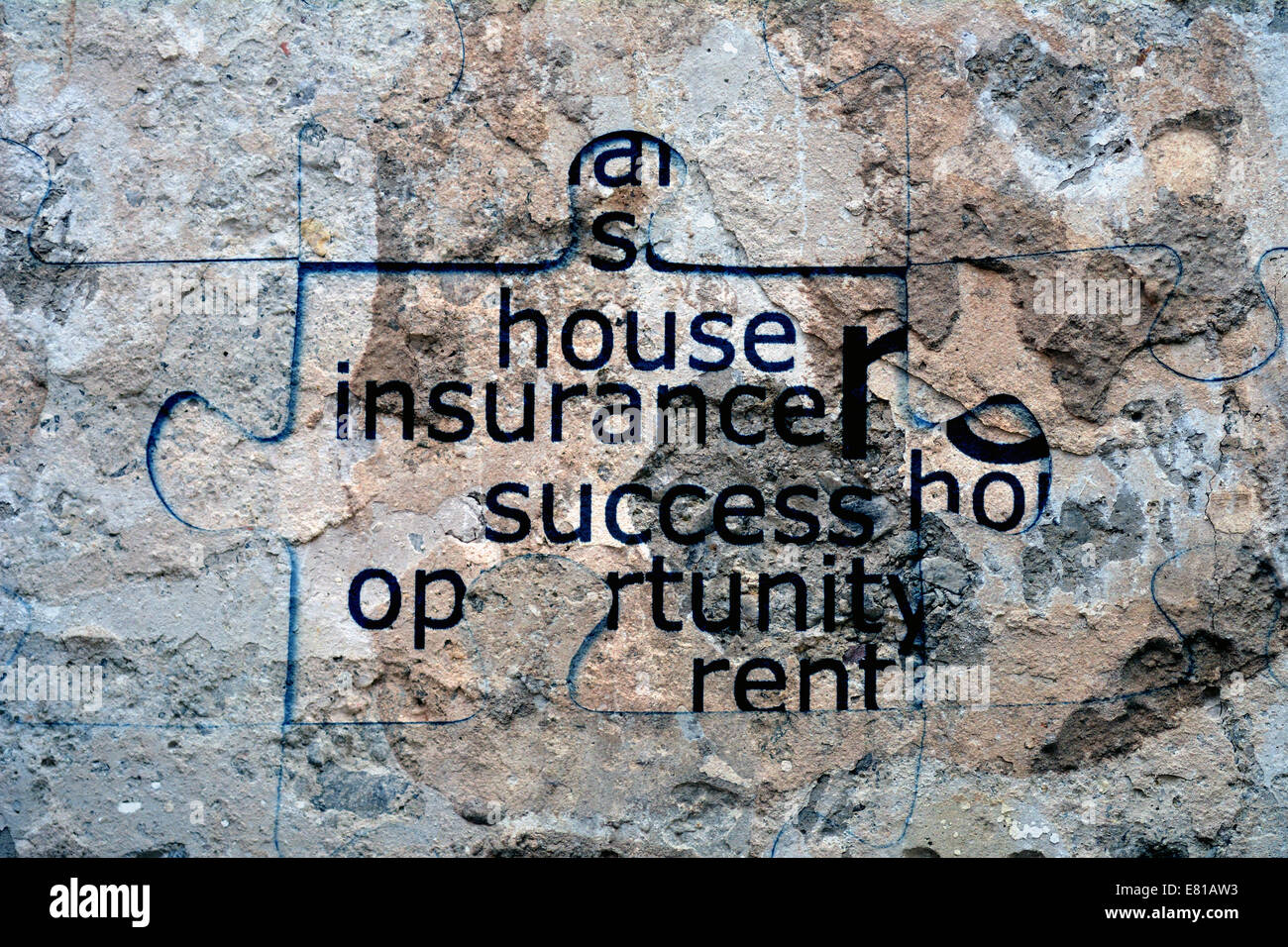 House insurance text Stock Photo - Alamy