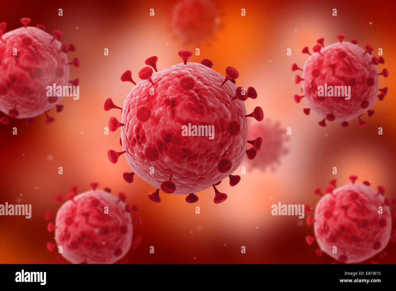 Microscopic view of virus Stock Photo - Alamy