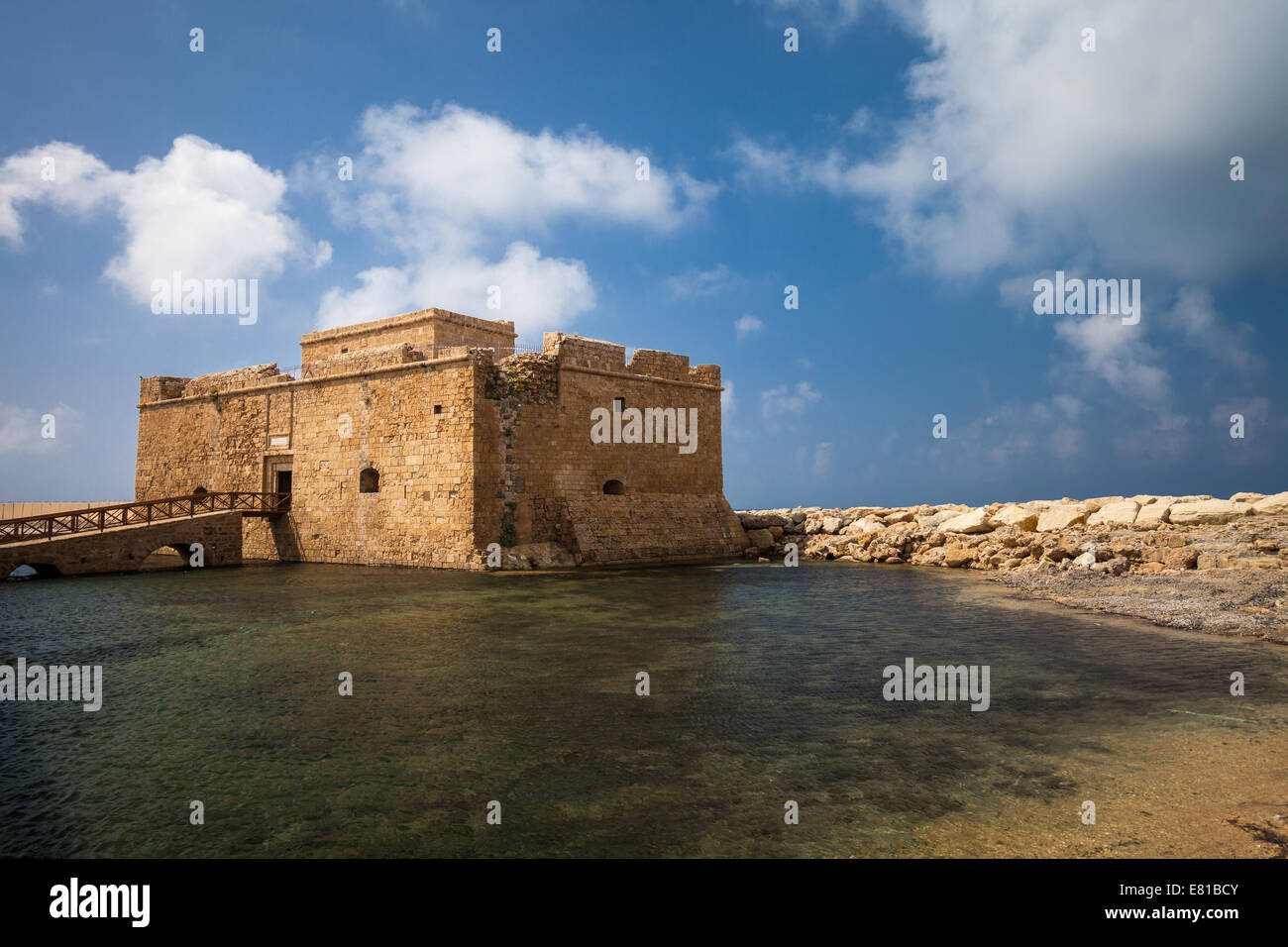 Late afternoon view of the Paphos Castle (Paphos, Cyprus Stock Photo ...